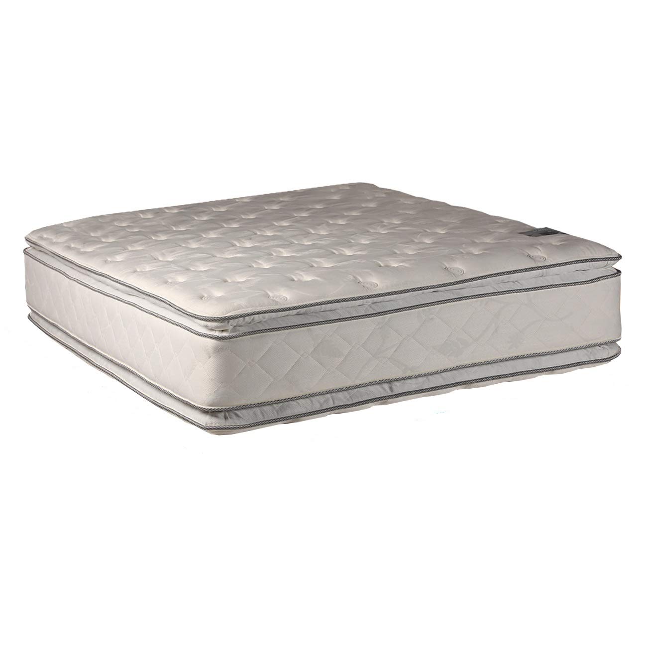 Dream Solutions USA Serenity Pillow Top - Medium Soft Queen (60"x80"x12") Mattress Only - Double-Sided, Spinal Support System, Fully Assembled, Luxury Quality, Orthopedic Type