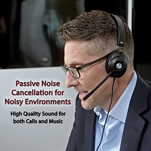 Cyber Acoustics CA Essential USB Headset (HS-2000) β Professional Headset for Calls & Music, All-Day Comfort, Integrated Ear Cup Controls, Optimized for UC Platforms