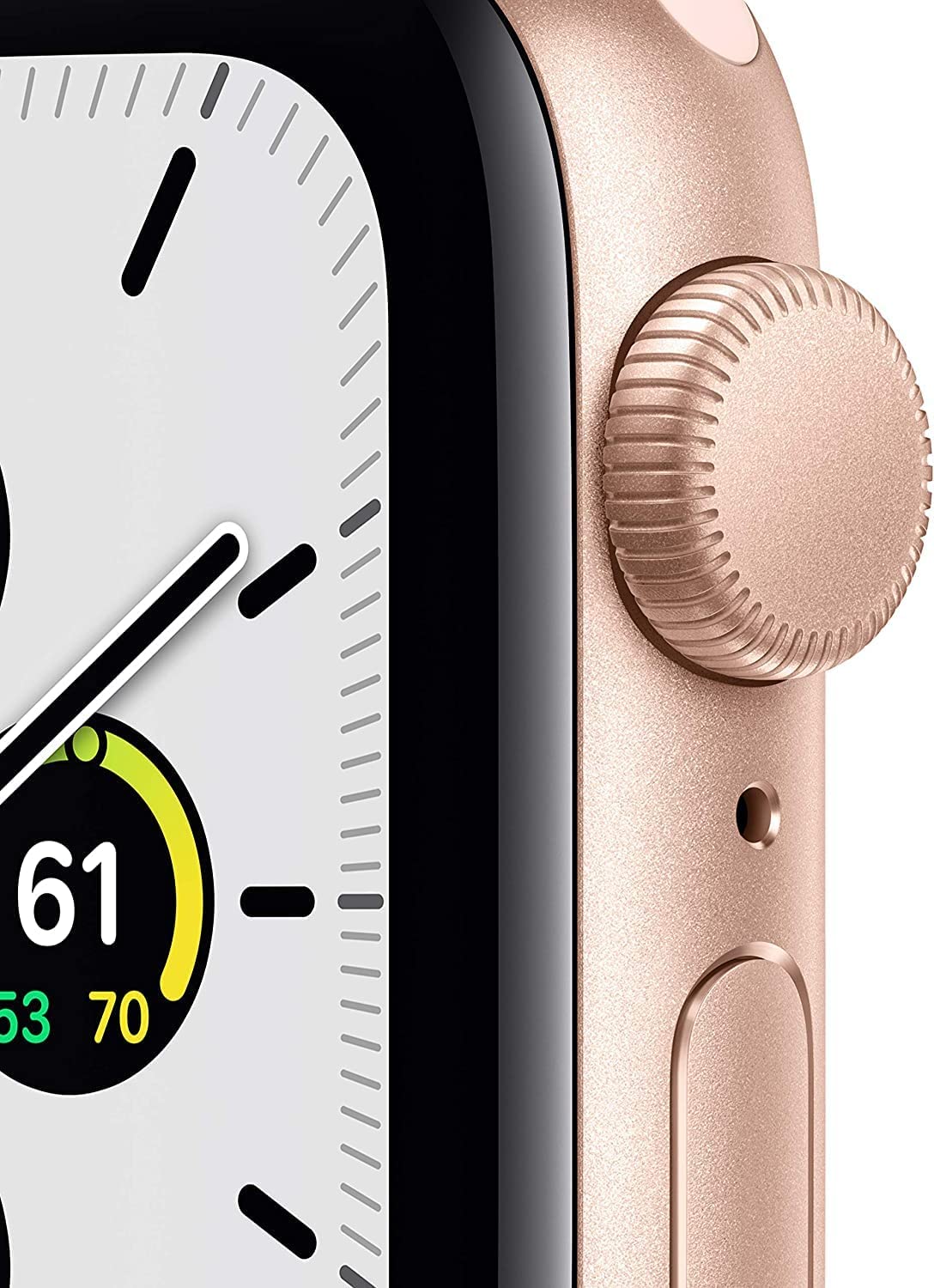 Apple Watch SE (GPS, 44mm) - Gold Aluminum Case with Pink Sand Sport Band (Renewed)