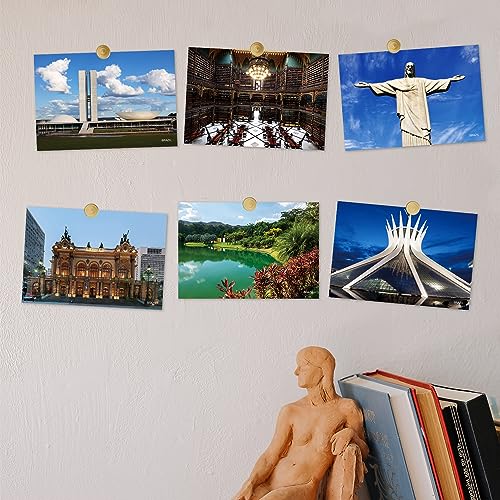 Dear Mapper Brazil City Landscape Postcards Pack 20pc/Set Postcards From Around The World Greeting Cards for Business World Travel Postcard for Mailing Decor Gift