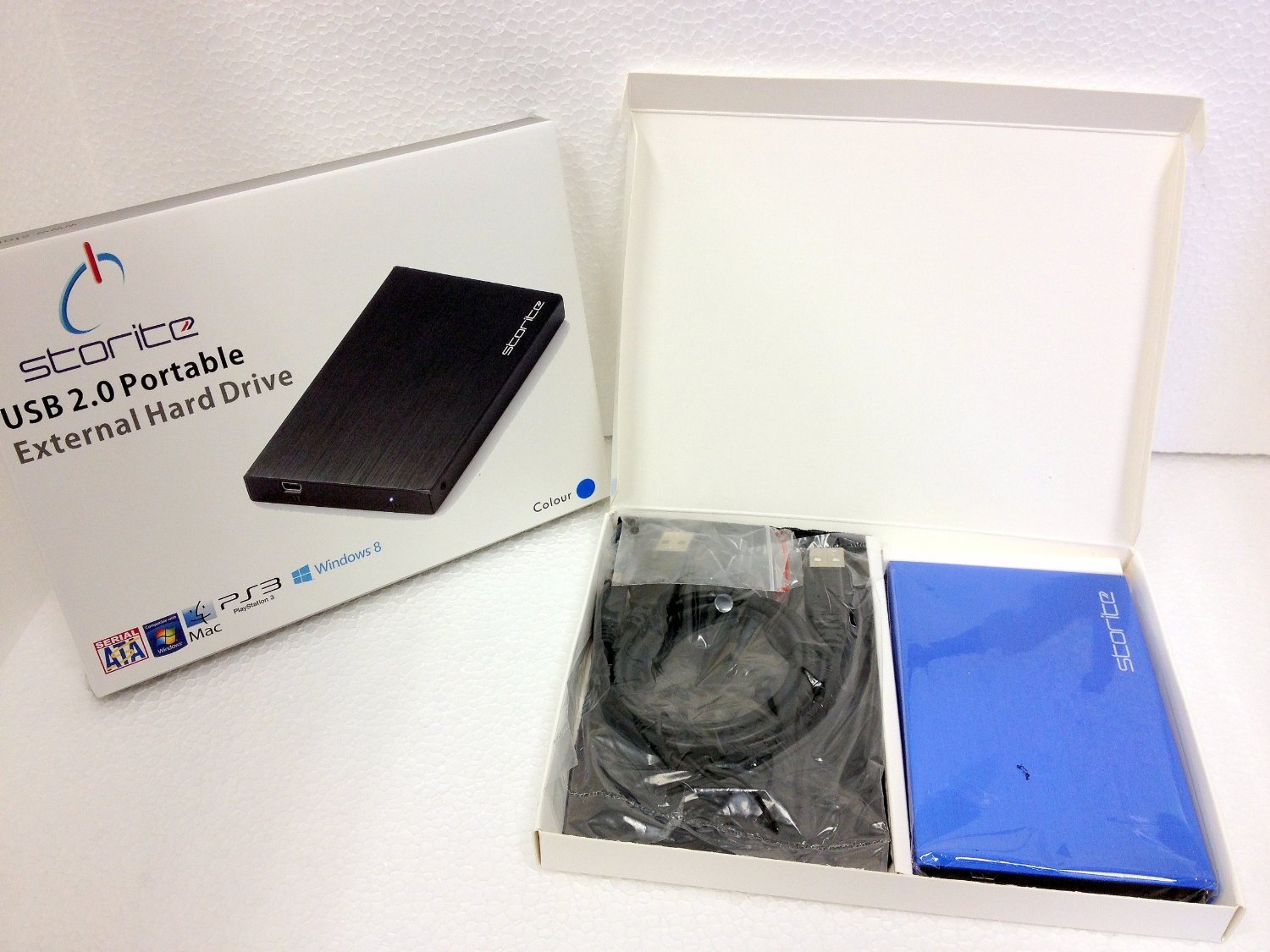 Storite 80GB 80 GB 2.5 inch USB 2.0 FAT32 Portable External Hard Drive - Blue