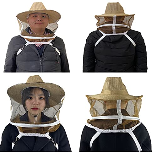 BeesNise Beekeeping Veil Hat Beekeeper Hat with Anti-bee Netting Professional Bee Keeping Supplies