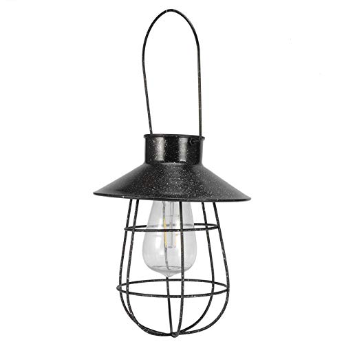 Iron Art Hollow Solar Hanging Light, Durable Outdoor Hanging Lamp, Solar Powered Weatherproof Waterproof for Home Decoration Gardens, Courtyards, Porches