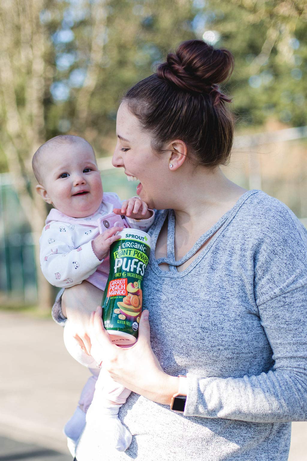 Sprout Organic Baby Food Plant Power Puffs, 1.5 Canister 1.5 Ounce (Pack of 6) Carrot Peach Mango