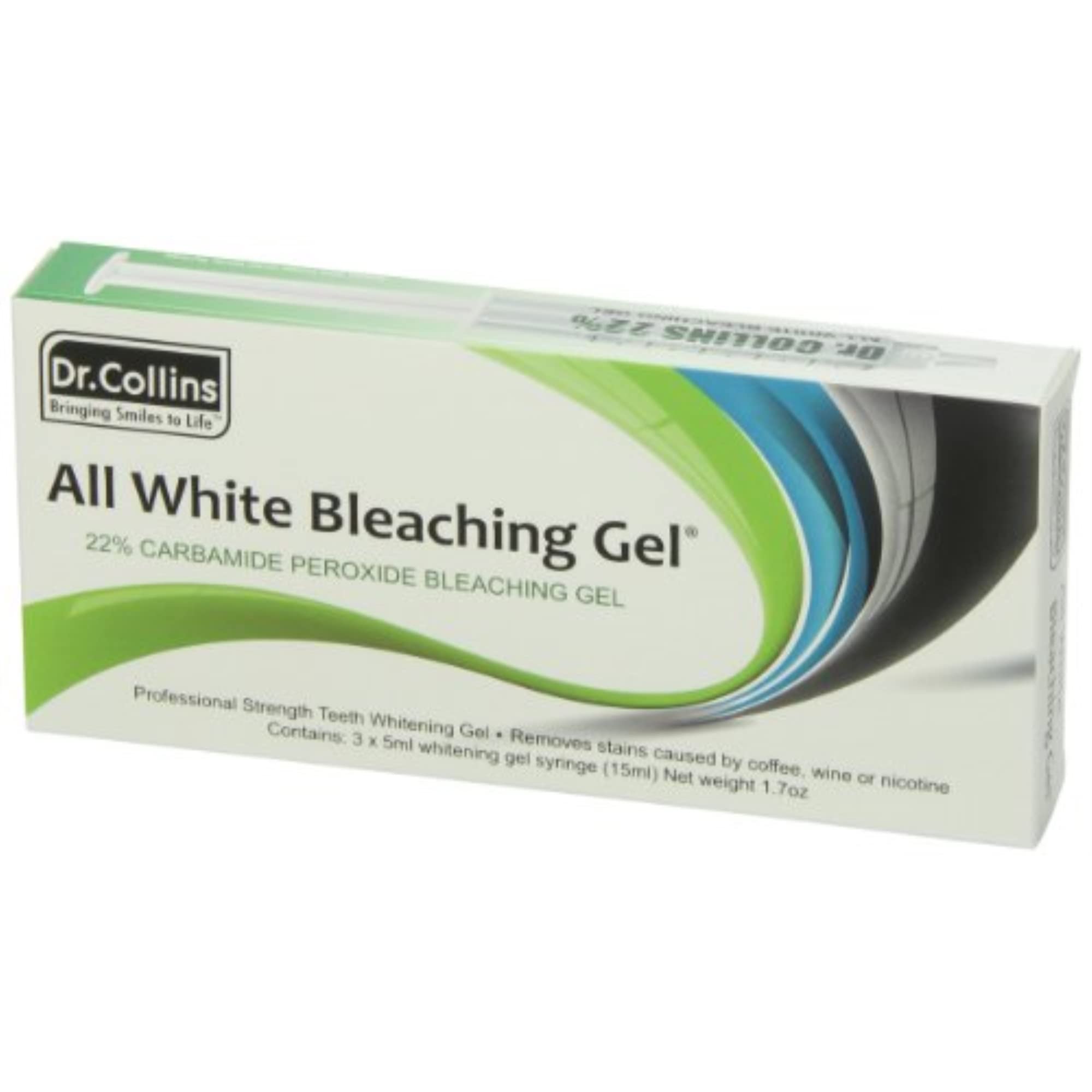 Dr. Collins All White 22% Carbamide Peroxide,0.17 Fl Oz-3 Count(Pack of 1)