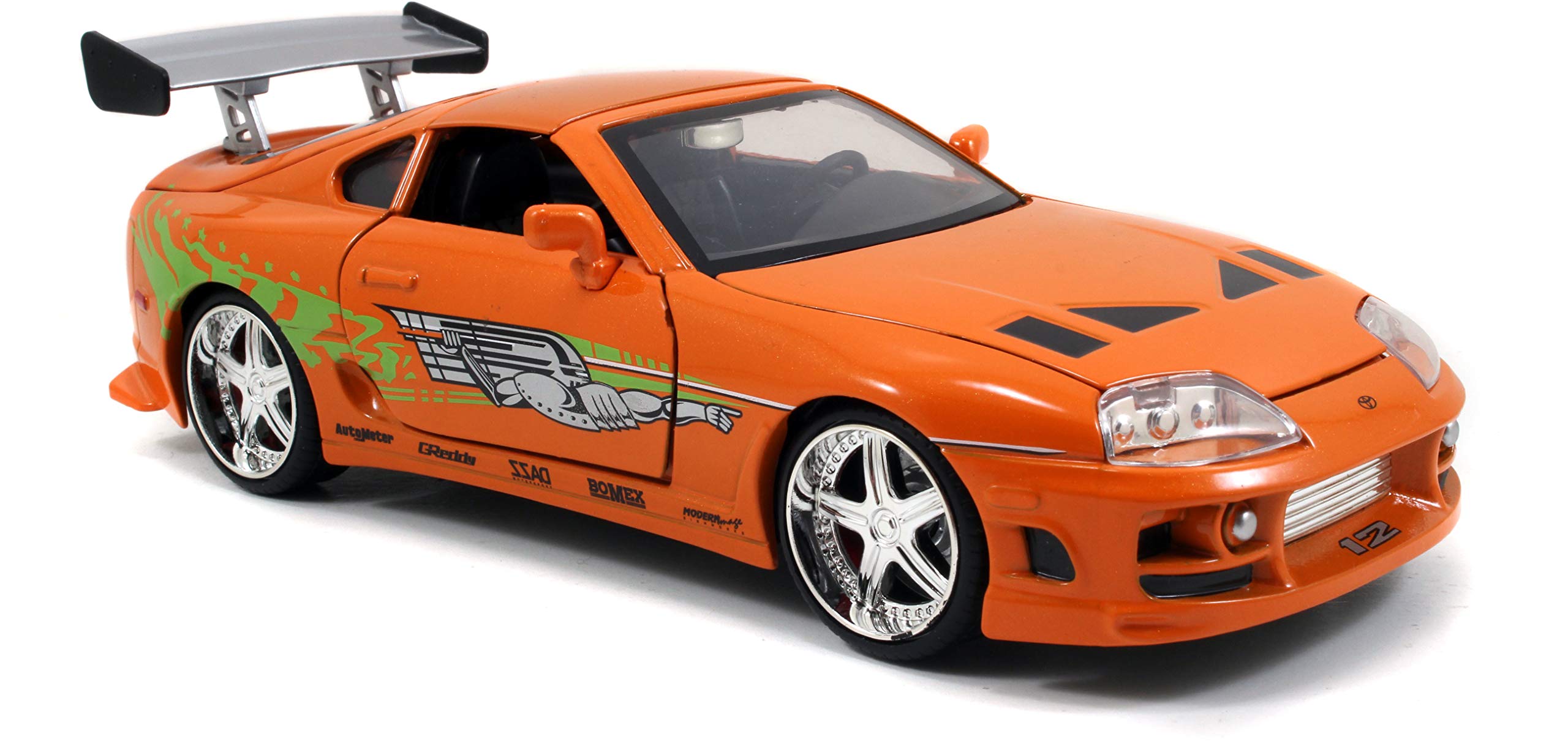 Jada Fast & Furious Coche Nissan Skyline Gt R R34 2002, Escala 1:24 + A Todo Gas Vehículo 1/24 1995 Toyota Supra