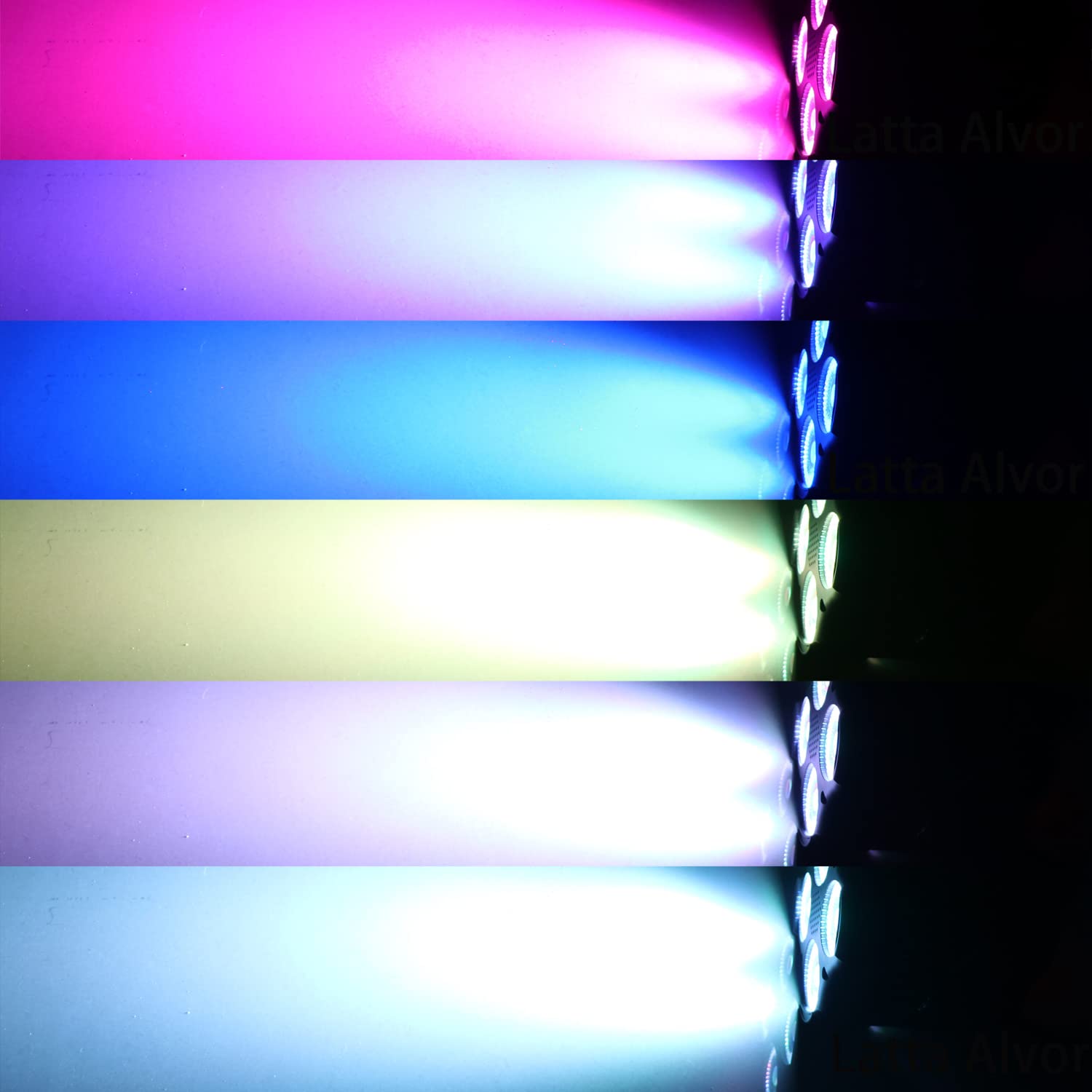 Latta Alvor Stage Par Lights DJ Disco KTV LED Mini DJ Wash Light with Remote Sound Activated Par Light for Wedding Christmas Bar Birthday Party Stage Show