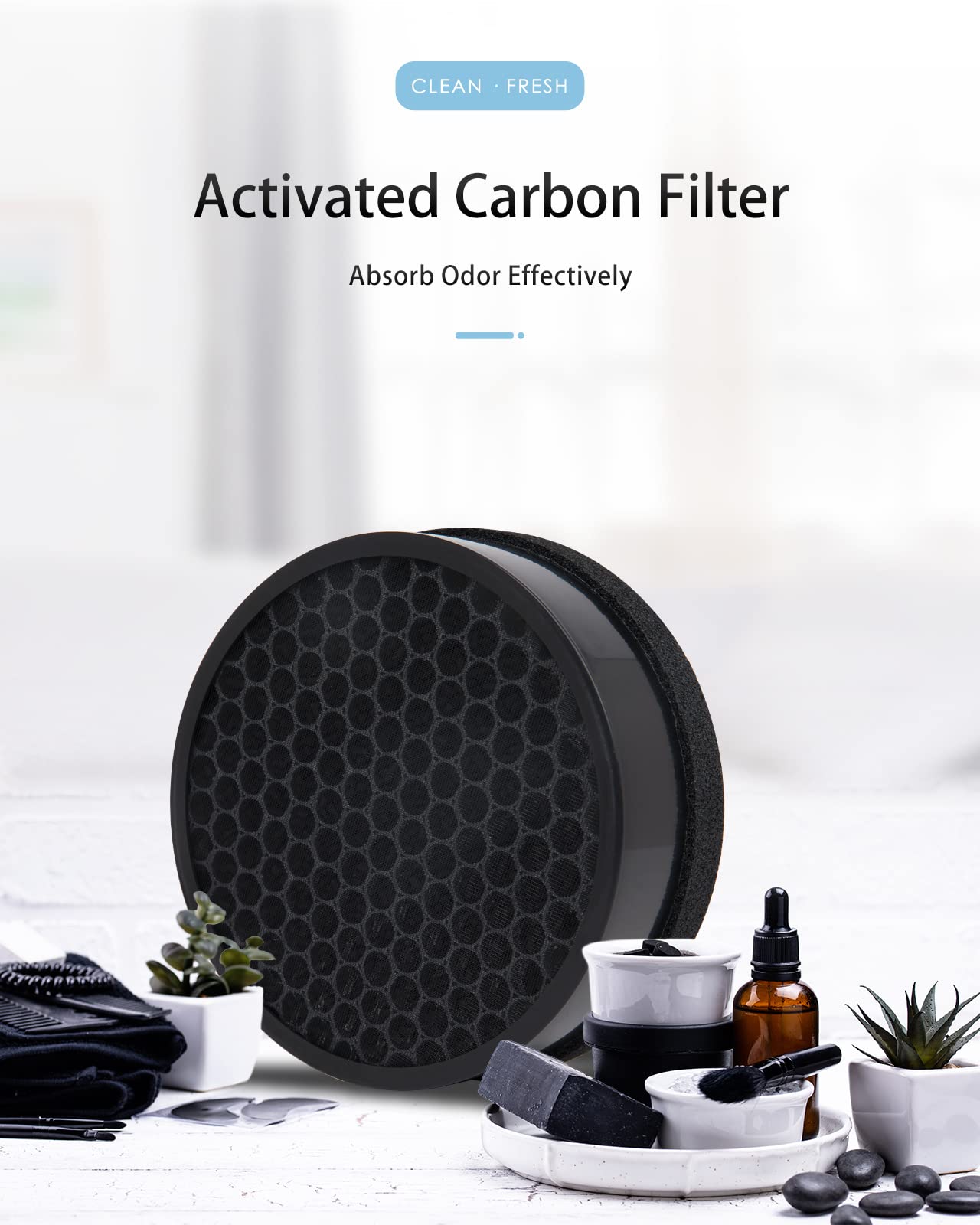 Fil-fresh Upgraded LV-H132 Filter Compatible with LEVOIT Air Purifier, Pet Treatment Filter with Activated Carbon, Part# LV-H132-RF, 2-Pack