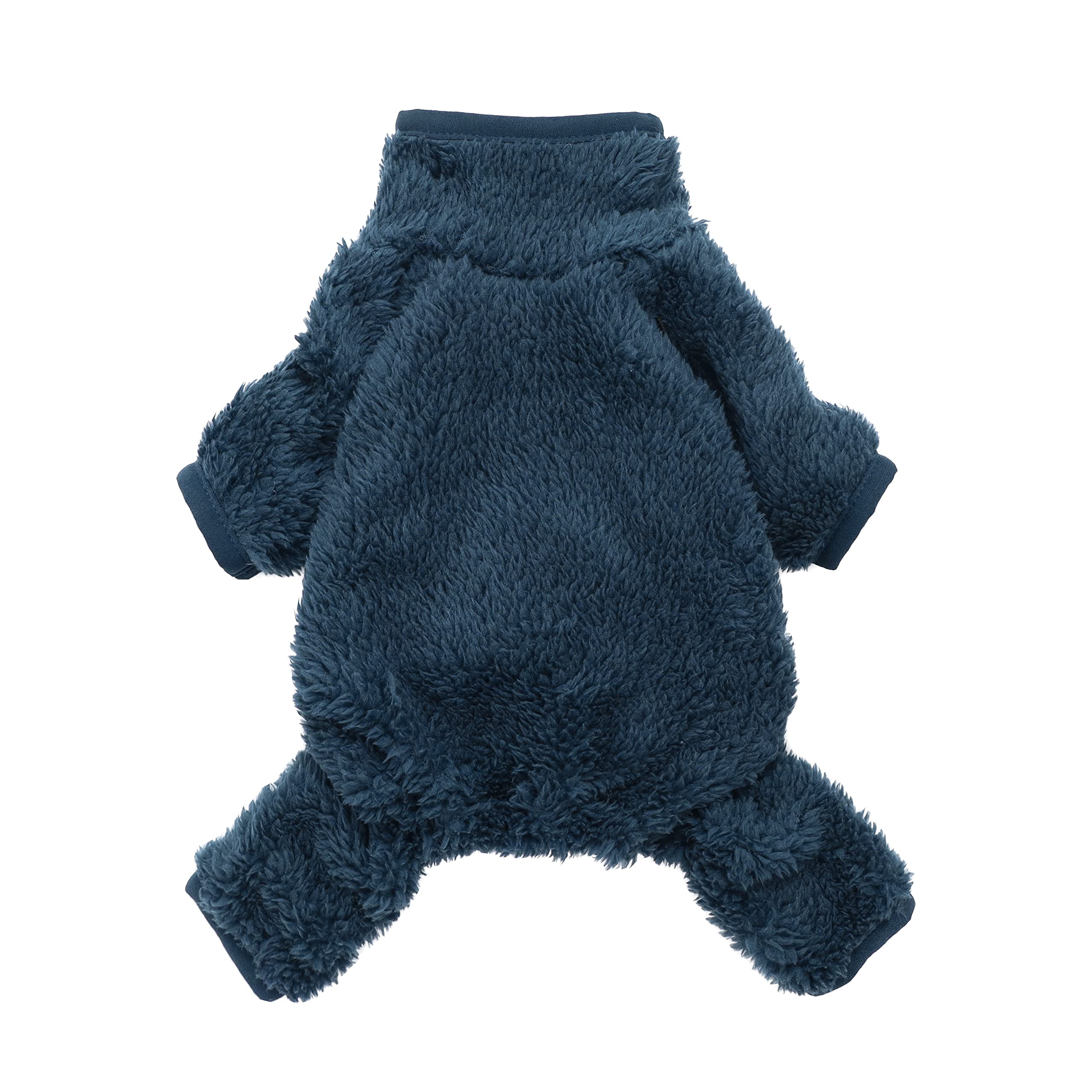 Fitwarm Dog Fuzzy Fleece Pajamas, Dog Winter Clothes for Small Dogs Girl, Pet Jumpsuit, Doggy Apparel, Purple, Large