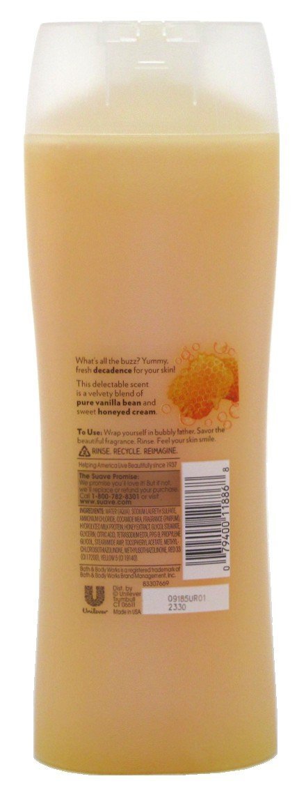 Suave Naturals Body Wash 15 Ounce Milk & Honey Splash (354ml) (3 Pack)