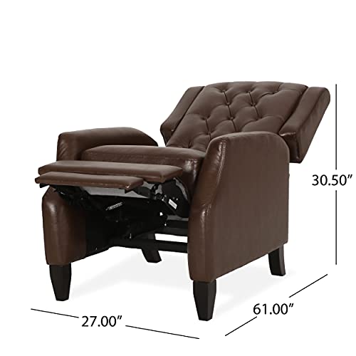 Christopher Knight Home Sadlier Recliner, Dark Brown