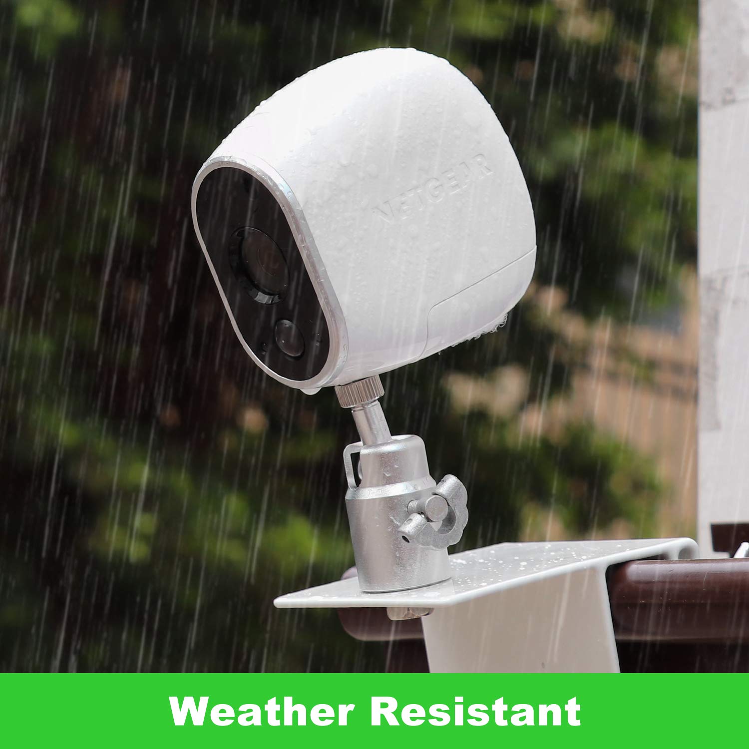 Gutter Mount for Arlo Pro Pro 2 Pro 3 Pro 4, Arlo Ultra & Ultra 2 and Arlo Essential Spotlight, Adjustable Weatherproof Aluminum Alloy Mount Bracket for Your Arlo Surveillance Camera (2 Pack, White)