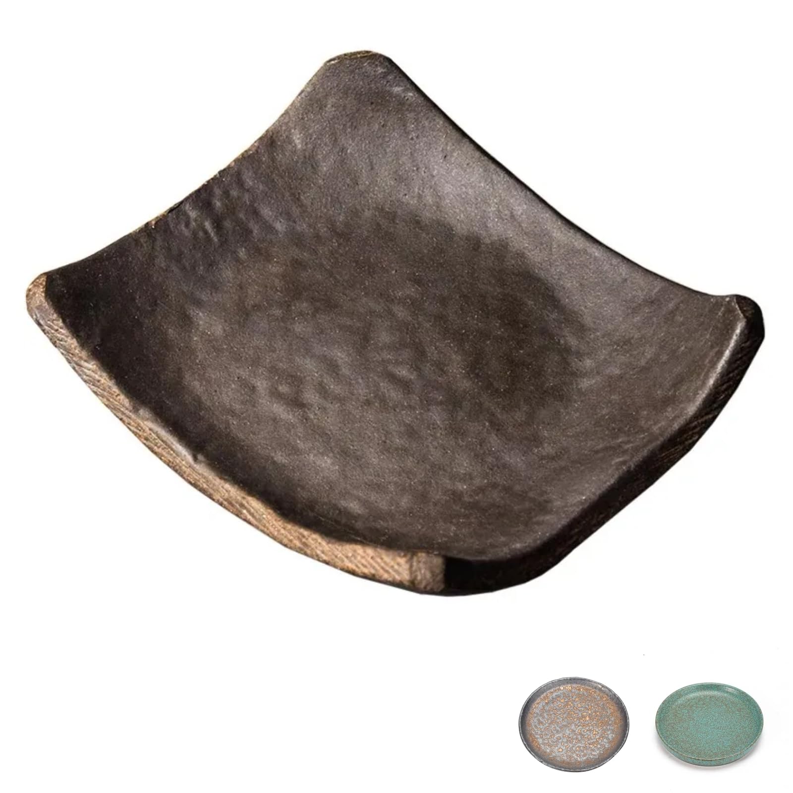 Ceramic Spoon Rest, Rustic Stove Top Spoon Holder, 4.3''Kitchen Counter Cooking Spoon Rest, Farmhouse Spoon Holder, Hand Made Creative Utensils Rest for Holding Spatula, Spoons, Ladles,Tongs