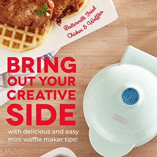 Dash Mini Maker: The Mini Waffle Maker Machine - Silver & DCB001MW Wonderful Mini Waffles Recipe Book with Gluten, Vegan, Paleo, Dairy + Nut Free Options, Over 80+ Easy to Follow Guides, Cookbook