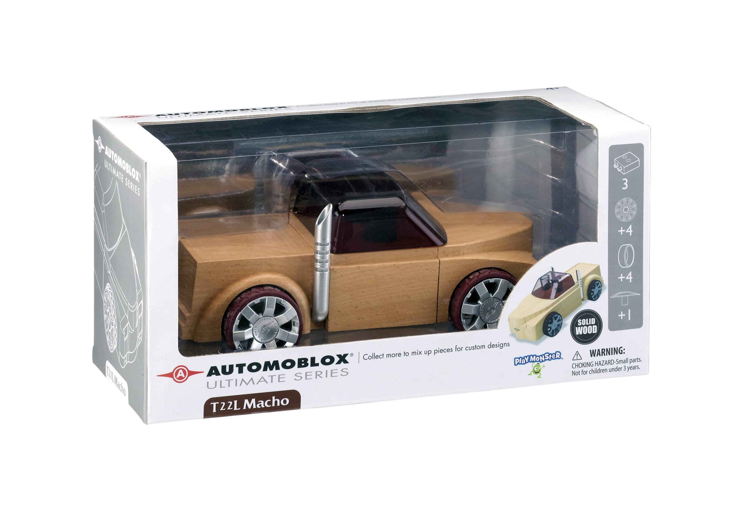 Automoblox Ultimate Macho — Wooden Mix-and-Match Truck — Build and Rebuild — Ages 4+