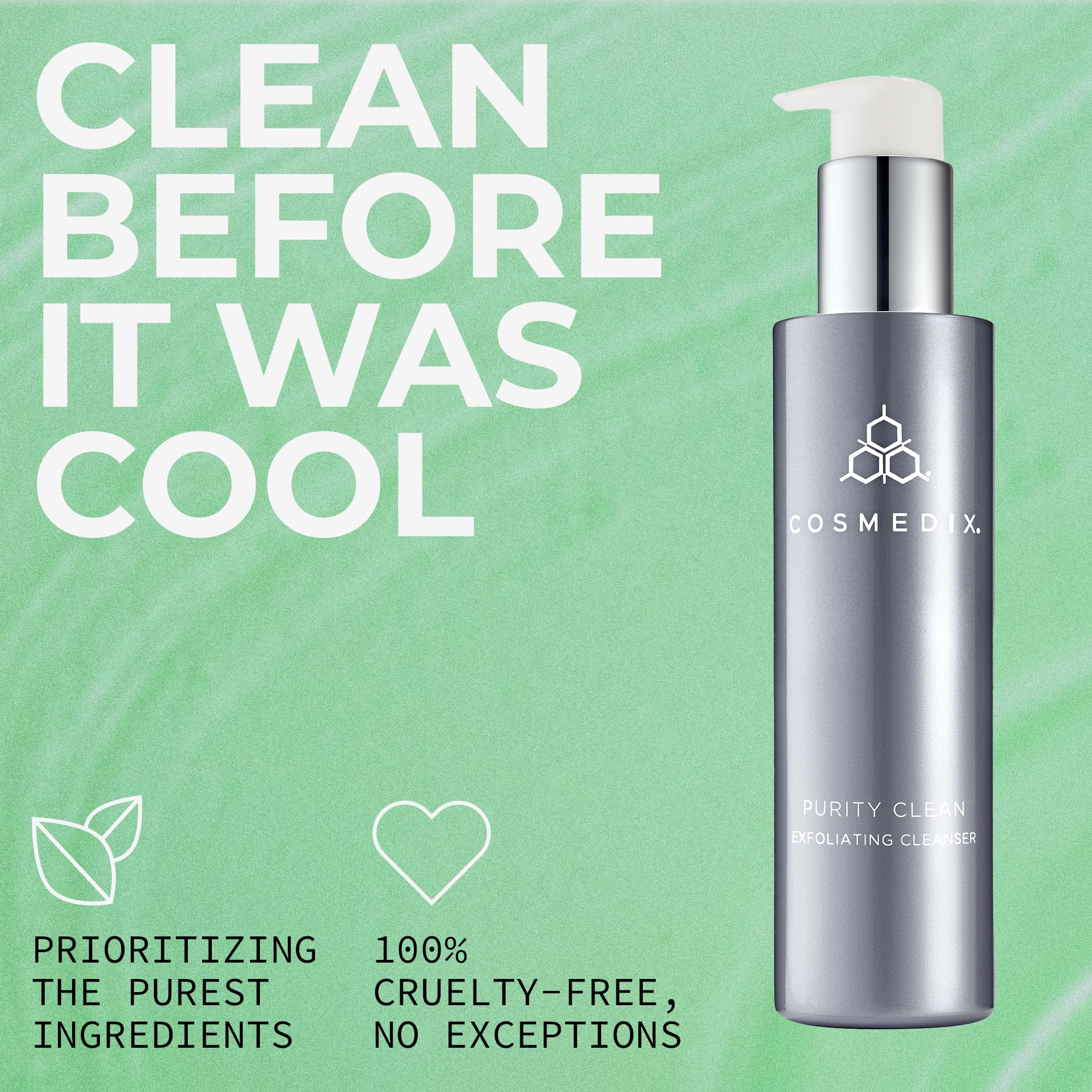 Purity Clean Exfoliating Cleanser by Cosmedix for Women - 5 oz Cleanser