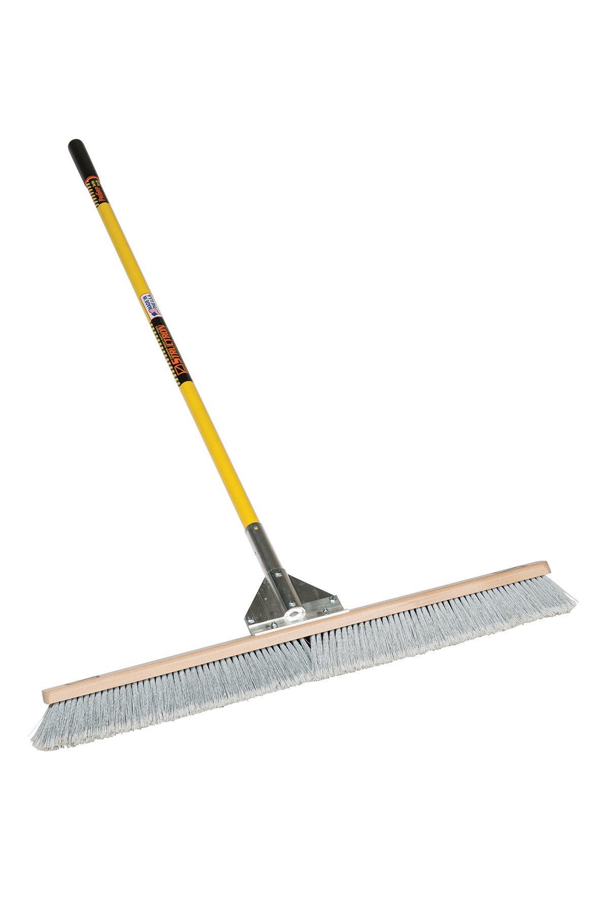 Structron 82706 S600 Power Series Heavy-Duty Duo Bristles Duo Broom, 36" Head, 60" Premium Fiberglass Handle with ProGrip