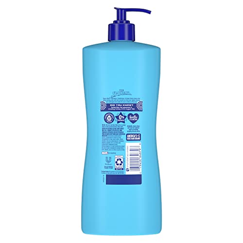 Suave Kids 3 in 1 Shampoo Conditioner Body Wash For Tear-Free Bath Time, Fresh Spider-Sense, Dermatologist-Tested Kids Shampoo 3 in 1 Formula 28 oz, Pack of 4