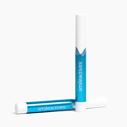 Smileactives Teeth Whitening Pen for White Smile, Fast Tooth Whitener and Stain Remover with Precision Brush Tip, Dental Quality Whitening Gel, Travel Pen, Easy to Use, Vanilla Mint Flavor, 2 Pack