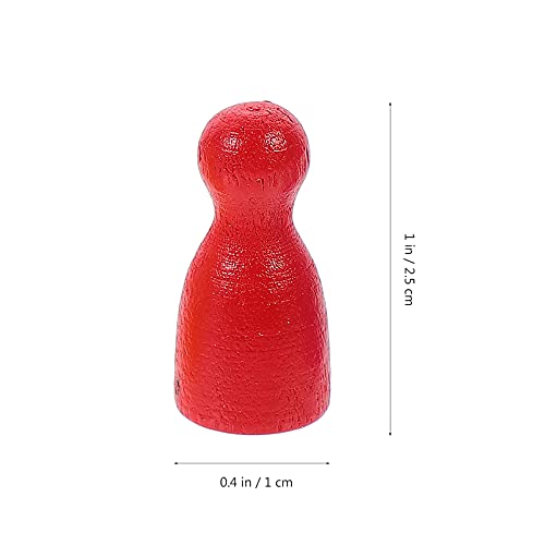 TOYANDONA 48pcs Wooden Chess Pieces Checkers Pieces Figurine Pawns Tournament Chess Set for Beginner Chess Board Game Educational Toy