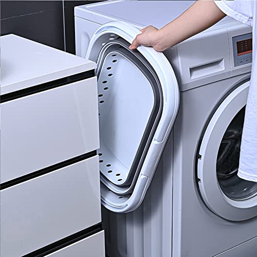 Haundry Collapsible Laundry Basket - 42L Foldable Plastic Laundry Hamper with Handles, Pop-up Basket for Laundry, Portable College Essentials Clothes Hamper