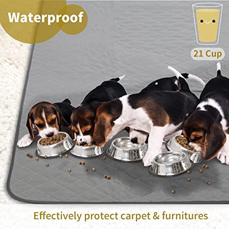 CoolShields Washable Puppy Dog Pee Pad, 34" X52" Extra Large, Waterproof Whelping Training Mat for Playpen Crate, Floor, Bed,Sofa and Trunk [Premium Fabrics That can be Used by Humans]