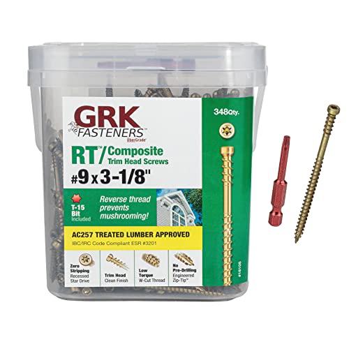 GRK 16105#9 x 3-1/8" RT Composite⢠Exterior Trim Screws 348 Count