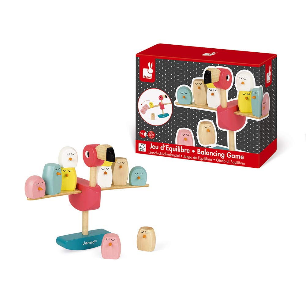 Janod Zigolos Wooden Balancing Game - Flamingo β Ages 3+ - J08230