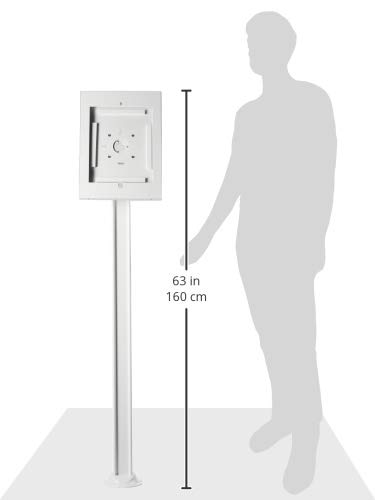 Pyle Anti-Theft Tablet Security Stand Kiosk - Aluminum Metal Floor Mount Tablet Case Holder w/Lock, Tilt Adjustable for Flexible Operation, Designed for iPad Pro 12.9 Inch Tablets - Pyle PSPADLKPRO57
