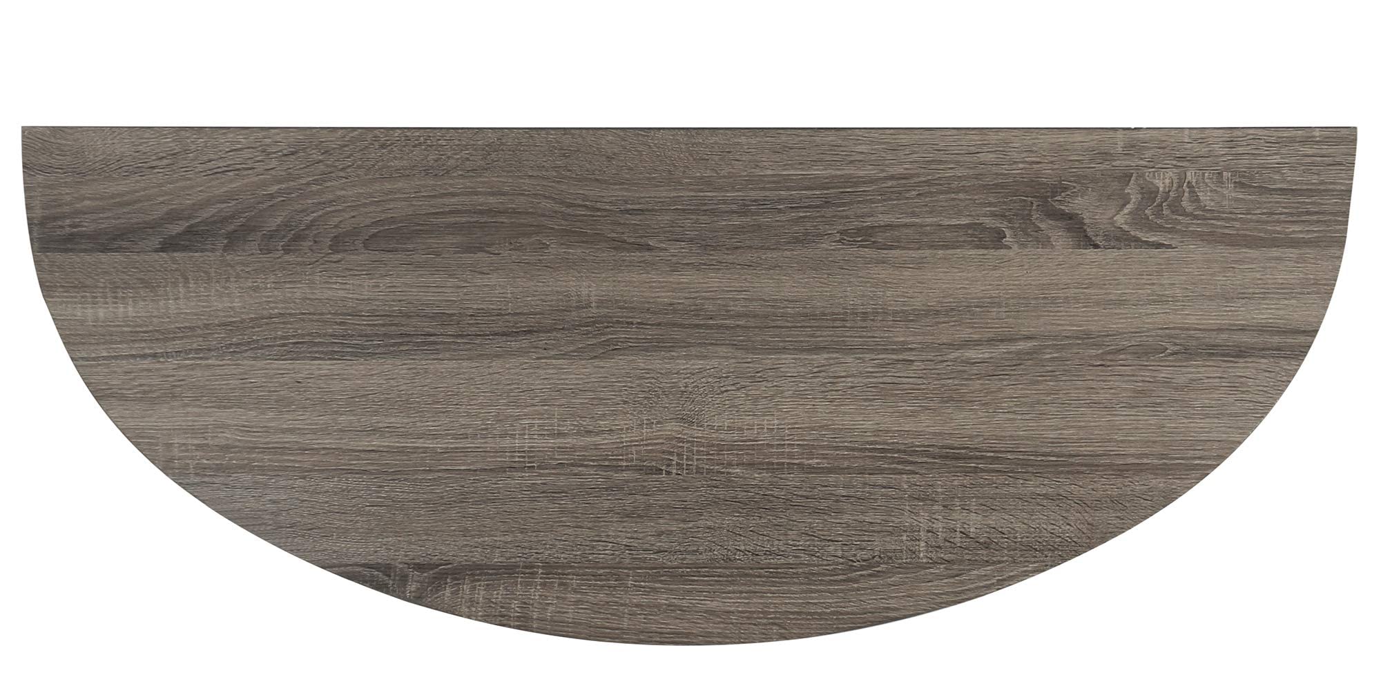 FINECASA Wooden Console Table, Half-Moon Entryway Table, Semicircle Narrow Side Table, Sofa Table for Living Room and Corridor, Foyer Table, Half Round Hallway Table, 43.4x17x30 Inches, Gray