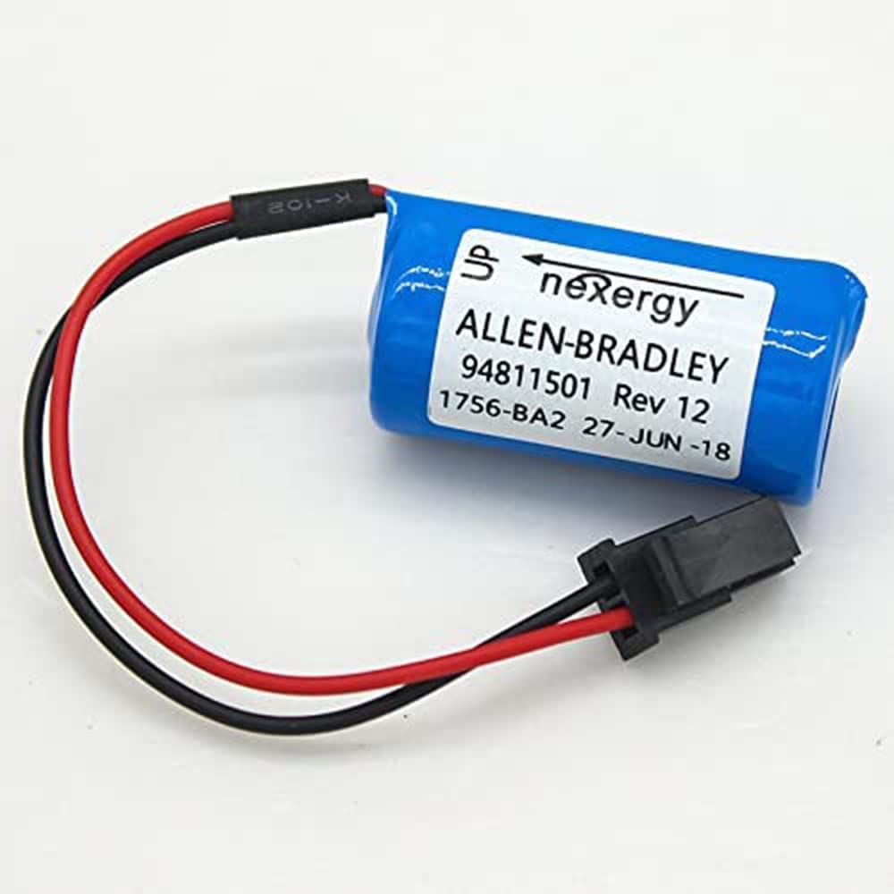 BAOBUTE 10PCS 3.0V 1756-BA2 1800mAh PLC Replacement BR2/3A-AB Battery with Plug for Allen Bradley 1747-BA 1770-XO CNC Machine