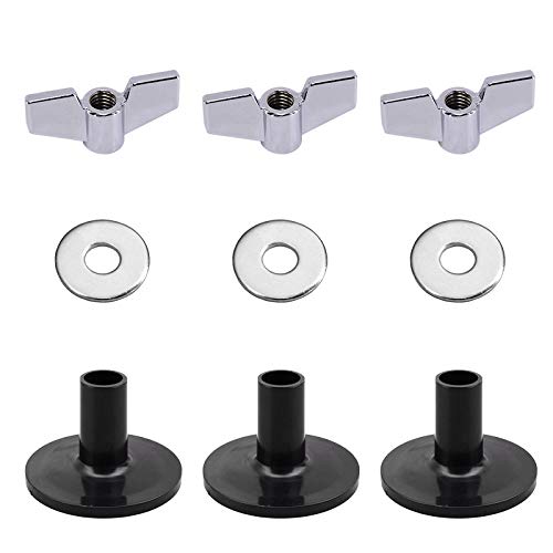 Drum Kit, Felt Pad Set, Felt Non-Slip Drum Replacement Kit, Gray 18-Piece Drum Kit,Felt Hi Hat Cup Felt Cymbal Sleeves