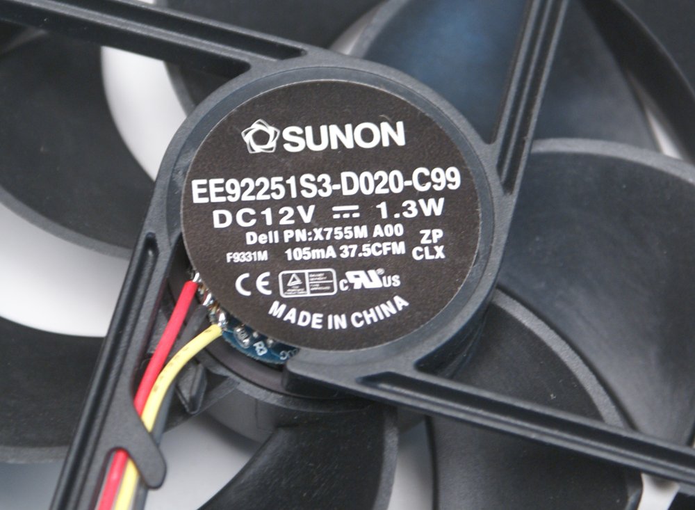 Sunon EE92251S3-D020-C99 12V 3-Pin 92mm x 92mm x 25mm Rear Case Computer Cooling Fan