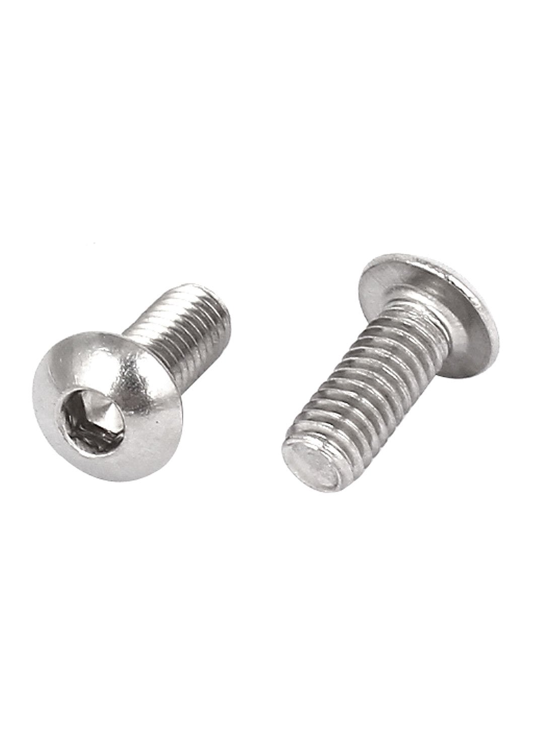 uxcell M4x10mm Stainless Steel Hex Socket Button Head Screws Bolts 50 Pcs