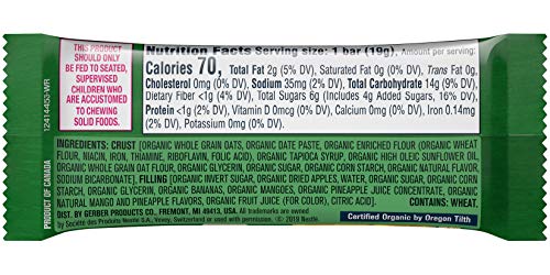 Gerber Organic Grain & Grow Toddler Bars, Banana Mango Pineapple, Soft Baked Grain Bars Toddler Snack, 8 Individually Wrapped Bars/Box (Pack of 2 Boxes)