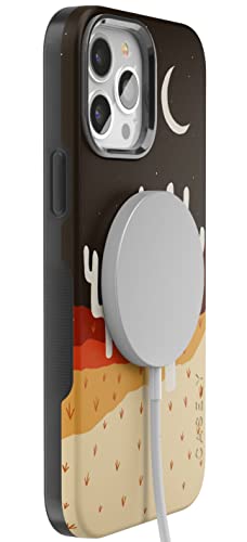 Casely Case Compatible with iPhone 14 Pro Max | Compatible with MagSafe | Desert Nights | Cactus & Moon Western Colorblock Case