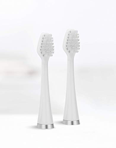Supersmile Series II LS45 Replacement Brush Heads for Sonic Pulse Toothbrush - Patented 45° Soft Bristles Deliver Professional Teeth Cleaning - No Sensitivity (White, 2 Count)