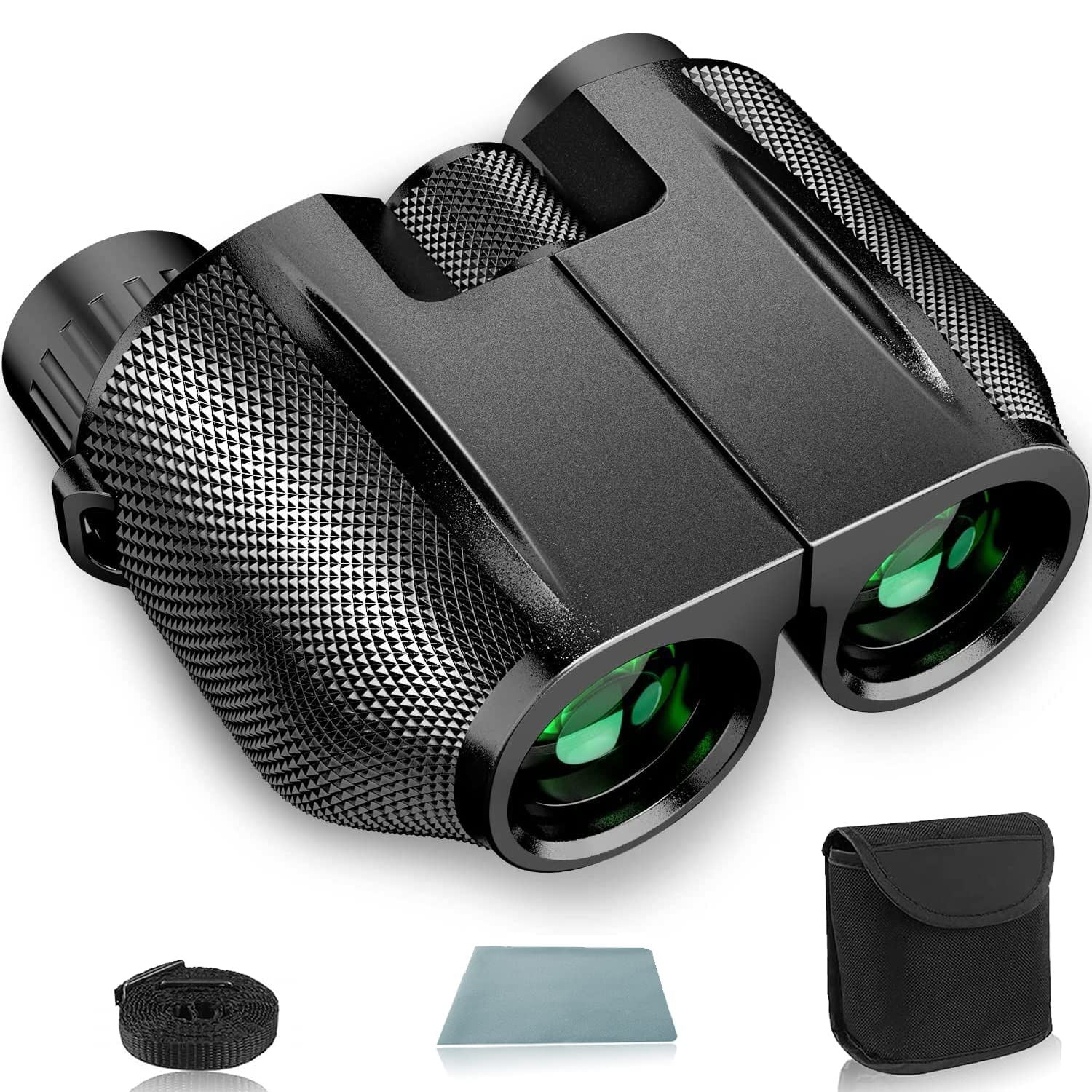 Binoculars for Adults,12x25 Compact Binoculars, Durable & Clear Binoculars for Adults Kids Bird Watching,Opera Concert, Travel, Hiking, Outdoor Scenery, Football Game
