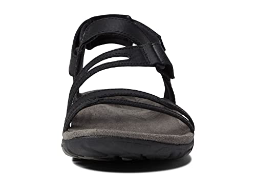 Merrell Sandspur Rose Convert Sandals for Women - Textile Lining with Slingback Design, Hook-Loop Closure, and Rubber OutsoleBlack 7 M