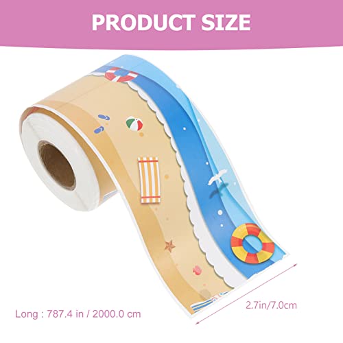 Ciieeo 65Ft Summer Bulletin Board Decorations Summer Beach Classroom Bulletin Board Border Stickers Bulletin Border Rolled Border Trim for Classroom Decor