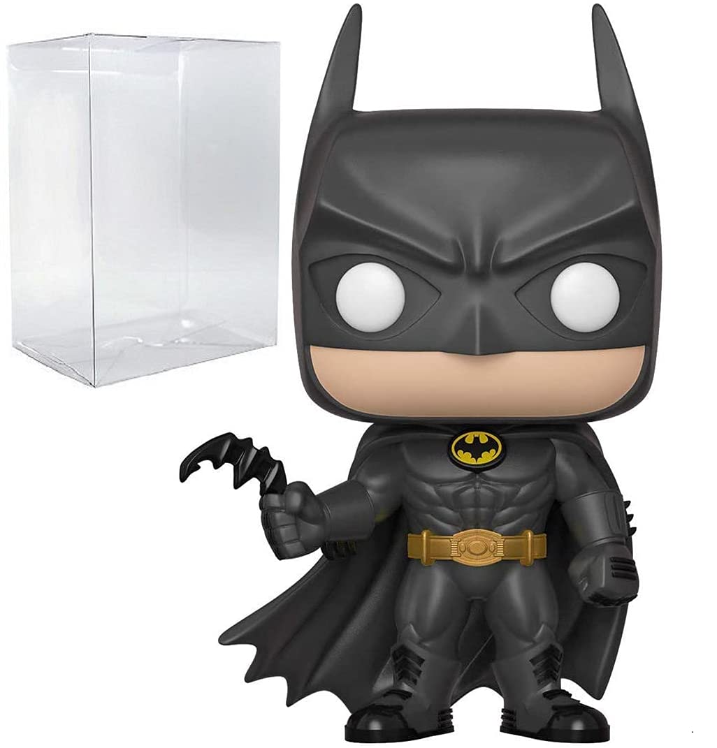 POP DC Heroes: Batman 80th - Batman (1989) Funko Vinyl Figure (Bundled with Compatible Box Protector Case), Multicolor, 3.75 inches