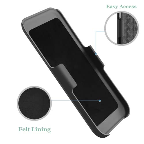 Fingic Compatible with iPhone 14 Pro Max 5G Holster Case Combo Shell Slim Rugged Case with Kickstand Swivel Belt Clip Holster Shockproof Cover for iPhone 14 Pro Max 5G (6.7 inch) 2022, Black