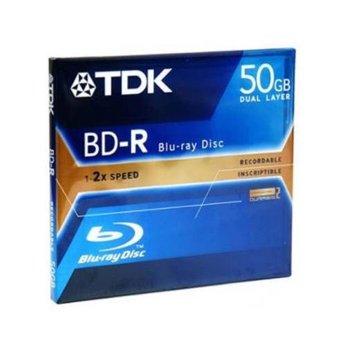 TDK BD-R50A 2X 50GB BD-R Double Layer Media Write Once Professional Jewel Case