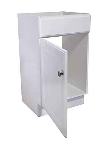 Design House 597112 Wyndham Unassembled Bathroom Vanity Cabinet Without Top, 18 x 16/1 Door, White