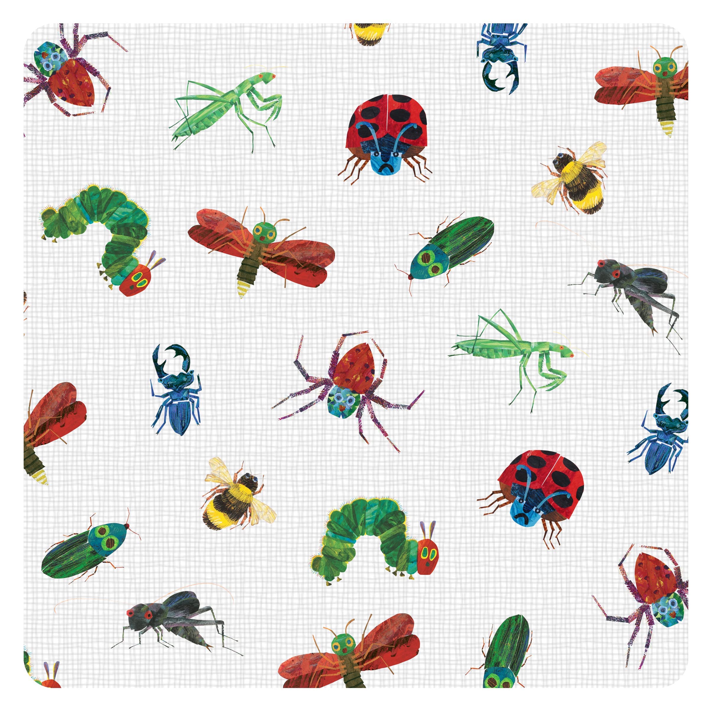 BapronBaby Eric Carle Bug World Bundle - Bapron (Sz Baby/Toddler 6m-3T) + Wet Bag 11" x 9" Bundle - Soft Waterproof Stain Resistant Bib - Machine Washable