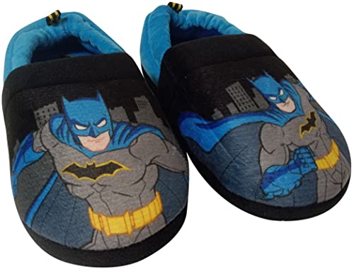 DC Comics Boy's Batman Plush Slippers (Black/Blue, Numeric_5)