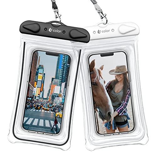 F-color Waterproof Phone Pouch - Waterproof Phone Case - Phone Water Protector Pouch for iPhone 14 13 12 Pro Samsung Galaxy up to 7.2", IPX8 Dry Bag for Underwater,Beach,Surfing,Snorkeling,Boating