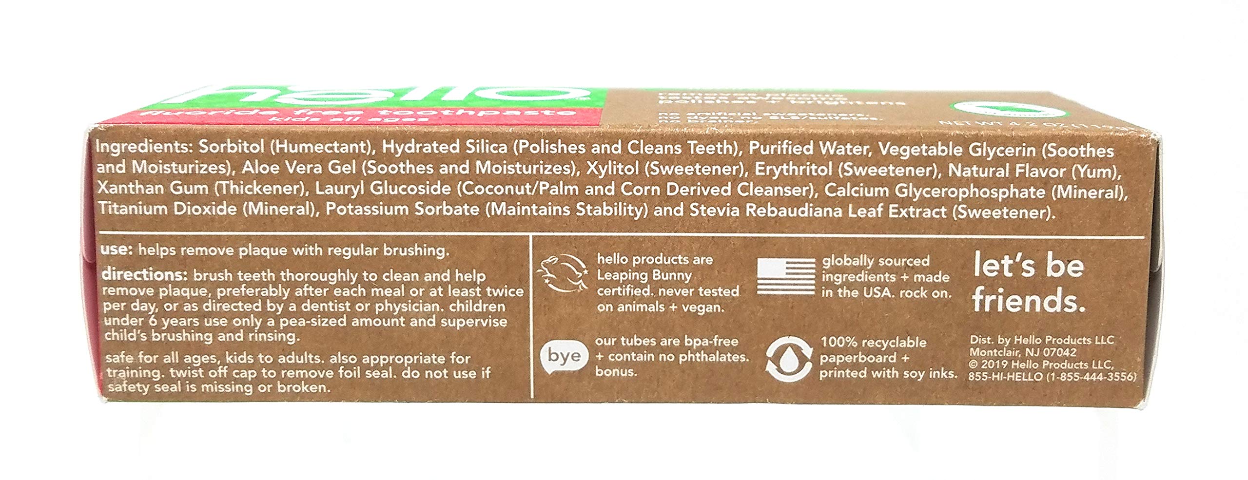 Hello Products LLC - Tpst Natural Wtrmln Flrd Free - Case of 6-4.2 OZ