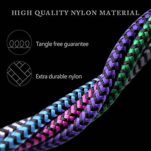 iPhone Charger [3/6/10ft], 3Pack Long Braided Cables, Fast Charging Power Charger Cords for iPhone 14/13 12 Pro Max/SE/11 Pro/11Pro Max/XS/XR/8/7/6S Plus, iPad mini, iPro Air, Touch USB Lightning Wire