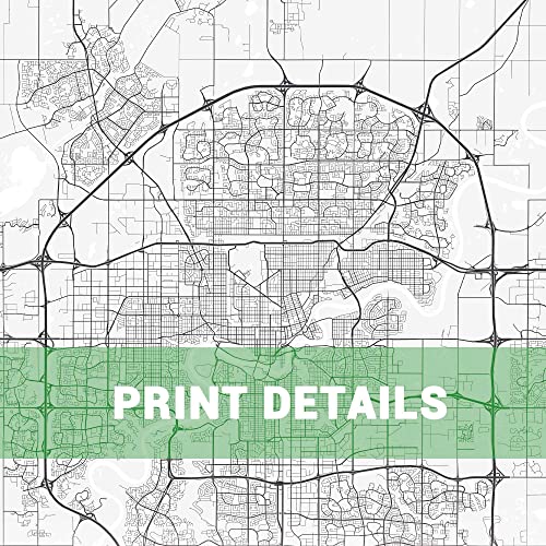 Dear Mapper Edmonton Canada View Abstract Road Modern Map Art Minimalist Painting Black and White Canvas Line Art Print Poster Art Print Poster Home Decor (Set of 3 Unframed) (16x24inch)